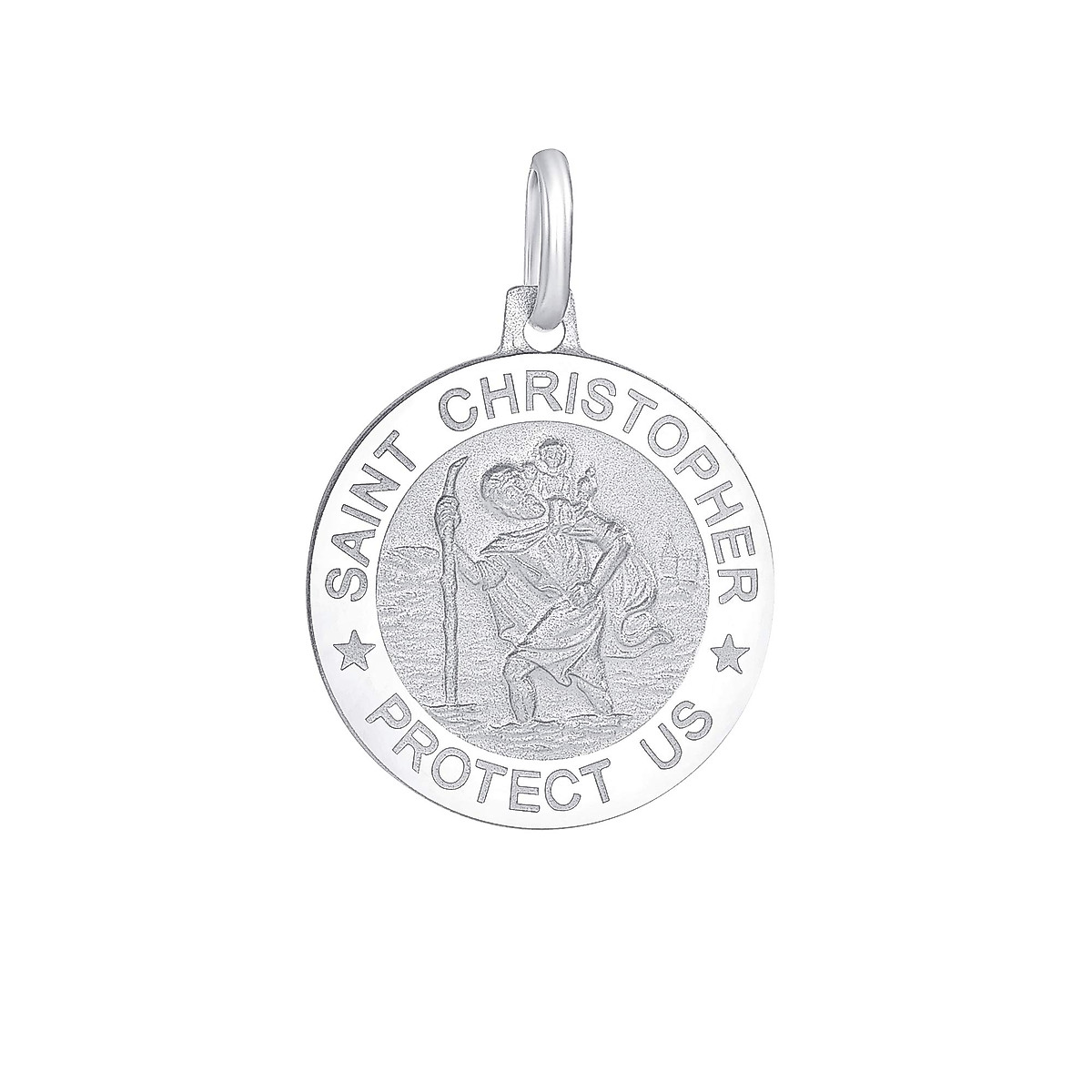 Jewelry by Debbie 925 Sterling Silver Saint Christopher Charm Pendant Patron Saint of Travelers, Made in Italy (15)