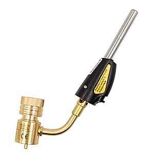QWORK Turbo Torch Tips, Torch Swirl, MAP-Pro/LP Gas, Self Lighting, Gas Self Ignition Turbo Torch Regulator Brazing Soldering Welding Plumbing Gun