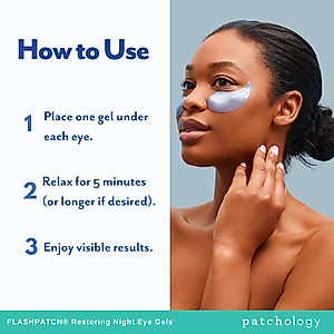 Patchology Restoring Eye Gel Patches with Retinol & Collagen - Under Eye Mask for Dark Circles, Puffy Eyes, & Wrinkles - Anti-Aging Overnight Eye Pads Set to Brighten Skin Care for Eye Bags (5 Pairs)