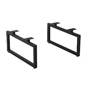 Dowell 7" Vanity Leg, Rectangle, Black-Set of 2