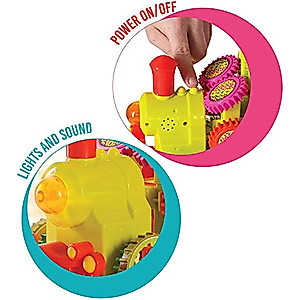 Top Race Remote Control Moving Gear Train Stem Building Toy with Lights and Sound Gift Toys for Boys 4,5,6,7,8 Year Olds | Kids Stem Building Blocks Toy (98 Pieces)