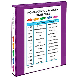 Avery(R) Durable View 3 Ring Binder, 1 Inch Slant Rings, 1 Purple Binder (17294)