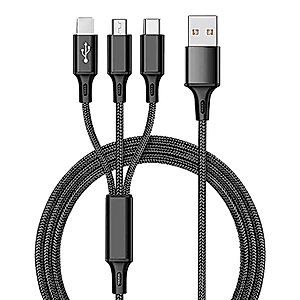 Pro USB 3in1 Multi Cable Compatible with Samsung Godiva Data Universal Extra Strength for Fast Quick Charging Speeds! (Black)
