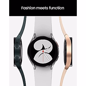 Samsung Galaxy Watch 4 40mm Smartwatch with ECG Monitor Tracker for Health Fitness Running Sleep Cycles GPS Fall Detection LTE US Version, Silver (Renewed)