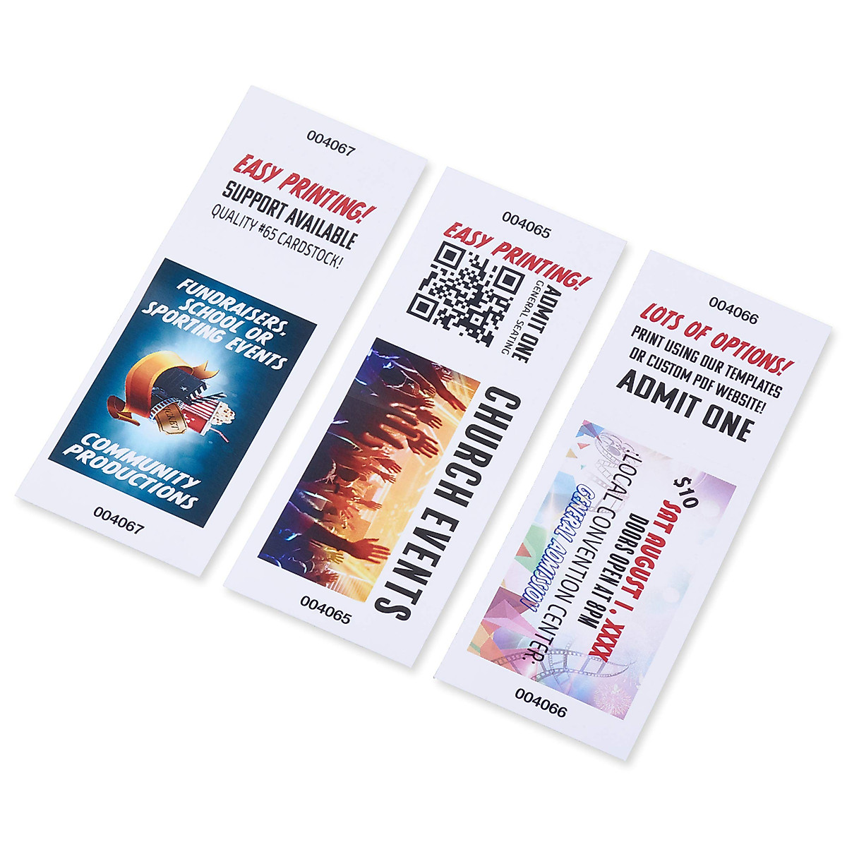 Printable Raffle and Event Tickets (Numbered) - 50 sheets/400 tickets! EASY Printing/card stock sheets