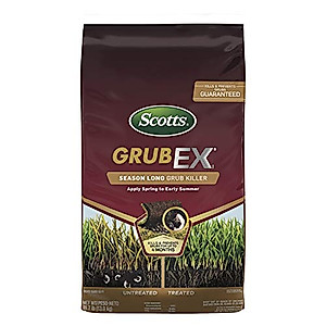 Scotts GrubEx1 - Grub Killer for Lawns, Kills White Grubs, Sod Webworms and Larvae of Japanese Beetles & More, Lawn Treatment for Season Long Grub Control, Treats up to 10,000 sq. ft., 28.7 lb.