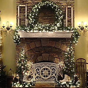 MEIMEI LIGHTING 5mm Christmas Lights Battery Operated 16ft 50 LED String Lights with Remote Timer 8 Modes for Indoor Outdoor Party Garden Wreath Christmas Decor (White) (‎‎MM-LED-RBL-5MM-5M-50L-W)