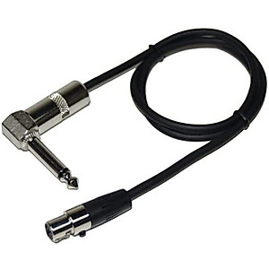 HQRP TA4F Mini Connector to 1/4 Right Angle Instrument Cable Compatible with Line-6 Relay G50 G55 G90 Digital Wireless Guitar System TBP12 Transmitter 98-033-0003