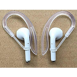 Ear Hook Compatible with AirPods Pro Compatible with AirPods 3/2/1, JNSA Ear Hooks 4 PCS 2 Pairs for AirPod Pro/3/2/1, Transparent 2Pair
