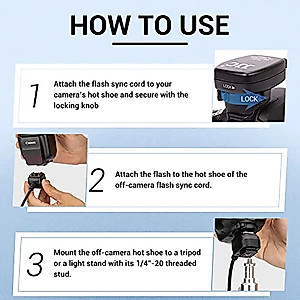 Flash TTL Cord JJC Off-Camera Flash Hot Shoe Cord for Canon R5 R6 RP R T8i T7 T7i T6 T6i T6s T5 T5i SL3 SL2 90D 80D 77D 6D Mark II 5D Mark IV M50 M6,etc Replaces Canon OC-E3 Cord -1.3m