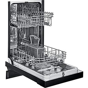 Frigidaire 18 in. ADA Compact Front Control Dishwasher in Black with Dual Spray Arms, 52 dBA, includes room-of-choice delivery