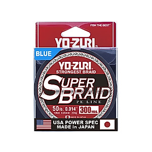 Yo-Zuri Super Braid 300 Yard Spool Blue 50 Pound Line