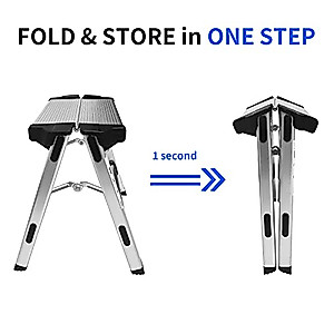 Folding Step Stool Small Foldable Step Stool One Step Ladder with 330 lb Large Loading Capacity for Kitchen, Bathroom, Closet, Garage, Garden