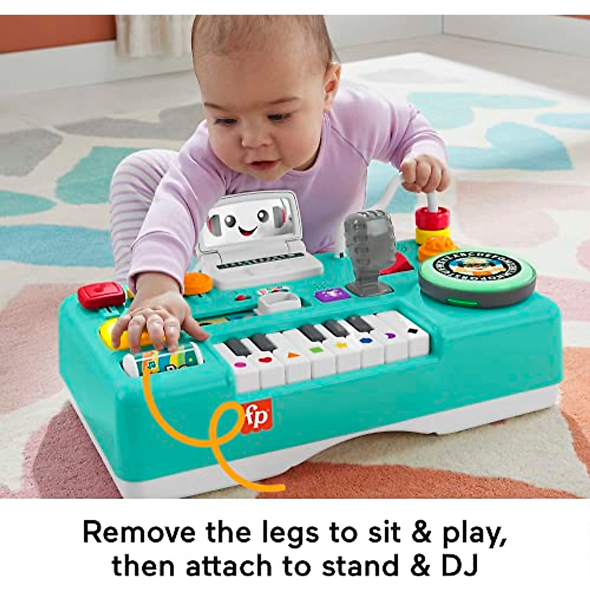 Fisher-Price Laugh & Learn Baby & Toddler Toy Mix & Learn Dj Table Musical Activity Center With Lights & Sounds For Ages 6+ Months