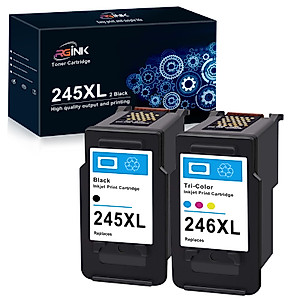 RGiNK Compatible pg-245xl cl-246xl Ink Cartridge Replacement for Ink cartridges Canon 245 and 246 with Canon Pixma MG2522 MG3022 MG2420 TR4520 TR4522 MX490 MX492 TS3122 Printer (1 Black,1 Color)