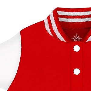 Creative Knitwear College Baby NCAA Officially Licensed Letterman Varsity Jacket - Kansas Logo - Red - 6-9 Months