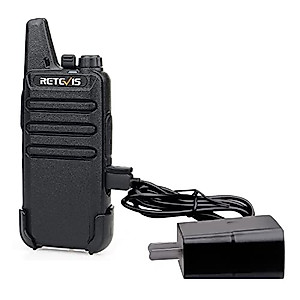 Retevis RT22 2 Way Radios Walkie Talkies,Rechargeable Long Range Two Way Radio,16 CH VOX Small Emergency 2 Pin Earpiece Headset,for School Retail Church Restaurant (Packed in Pairs with 5 Boxes)