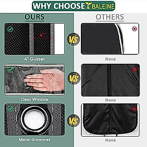 BALEINE Heavy Duty Garment Bag with Shoe Storage Travel Bag for Dresses, Suit, Coats Travel Essential (54")
