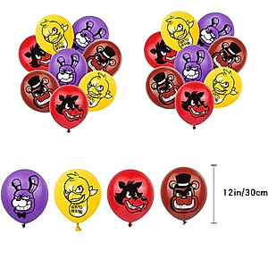 Party Supplies Decorations Five Nights Freddy, 1 Birthday Banners, 1 Tablecover，25 Cake Decorations, 16 Balloons , children Birthday Party Favors