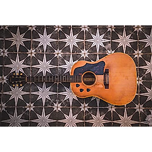 TIK PIK 6-Pack Guitar Picks for Acoustic & Bass Guitars | As Seen On Shark Tank | Black Medium Gauge 0.71mm