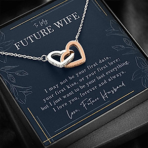 To My Future Wife Necklace, Engagement Gift For Future Wife, Sentimental Gift For Bride From Groom, Fiance Birthday Gift Ideas For Fiancee - 2IH