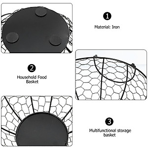 Wire Chicken Egg Holder Hen Egg Holder Wire Egg Holder Round Metal Wire Egg Basket Wire Gathering Basket Country Vintage Style Storage Basket Egg Wire Basket Eggs Egg Basket Storage