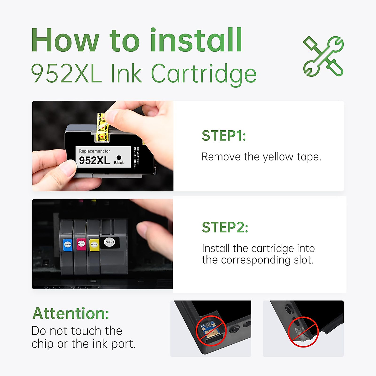 LEMERO Compatible Ink Cartridges Replacement for HP 952 952 XL 952XL to use with OfficeJet Pro 8710 8720 8702 7740 8200 8210 8715 8216 8700 8740 8730 7740 (2 Black)