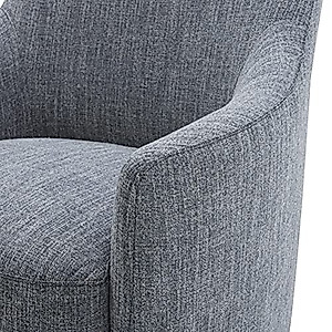 Amazon Brand – Rivet Contemporary High-Back Upholstered Swivel Accent Chair, 31.1"W, Dark Grey