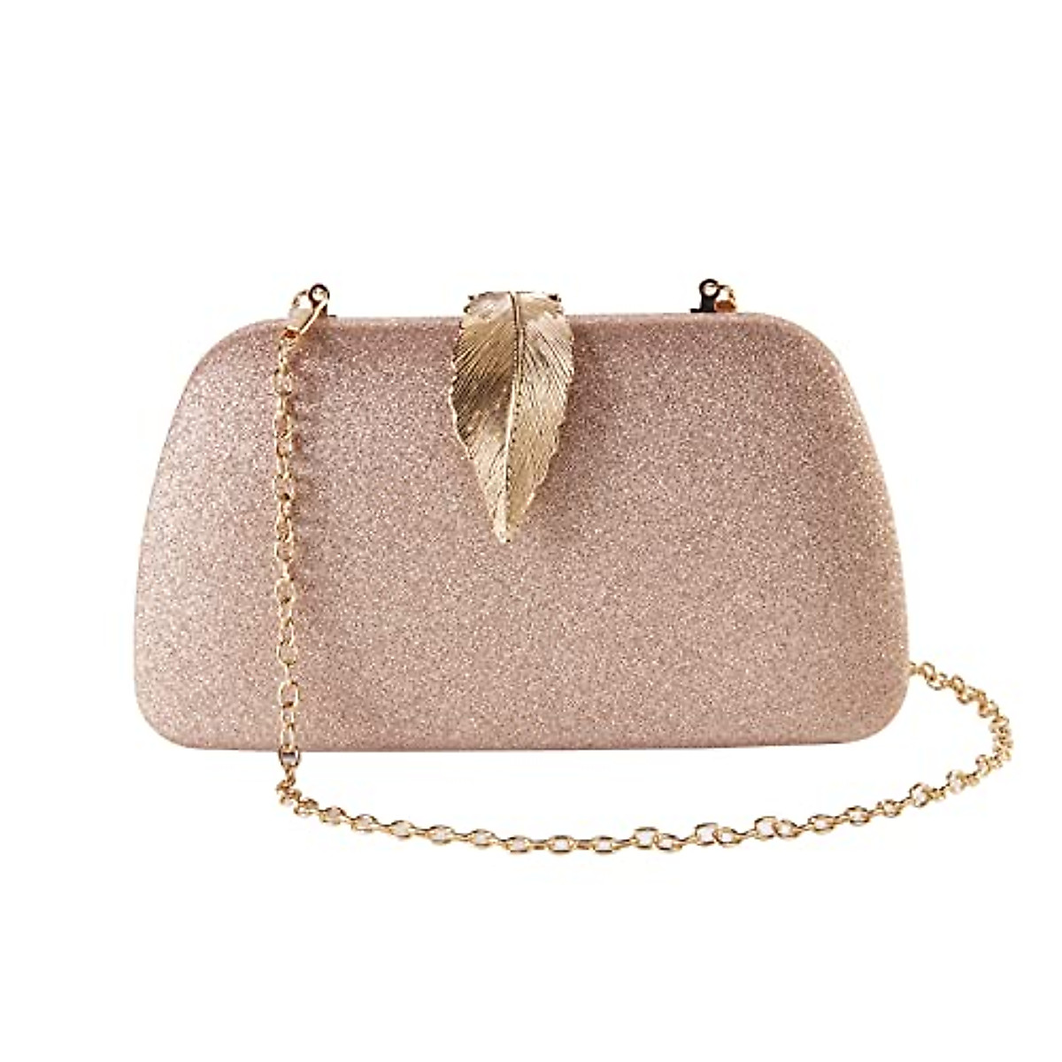 GEGELE Evening Bag with Detachable Chain, Clutch Purse for Women, Sparkling Party Handbag for Wedding, Prom, Banquet