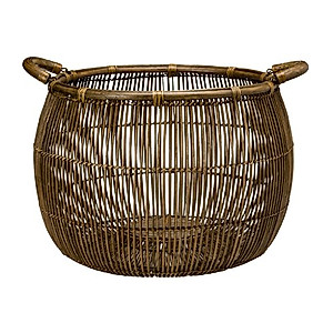 KOUBOO Large Open Weave Rattan Storage Basket