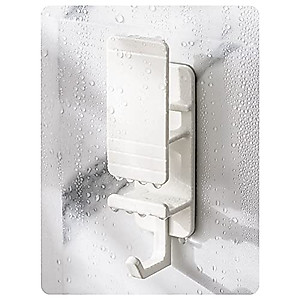 4Pcs Adhesive Hooks, Plastic Bathroom Hook, Large Utility Hooks Wall Hooks for Coats, Jackets, Hats, Robes, Towels, Waterproof Anti Slip Large Utility Hooks for Bathroom,