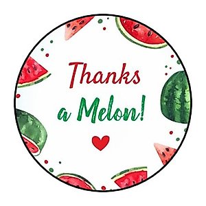 30 pcs Thank You Watermelon Round​​​​​​ Stickers Envelope Seals Labels Round Tags, Stamps Sticker for Gift Cards, Envelopes, Boxes for Holiday, Birthday, Christmas