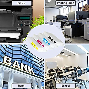 812 812XL T812XL Refillable Ink Cartridges No Chip 802 802XL T802 Replacement Sublimation Ink Cartridges Without Chip & Ink for WF-7820 WF-7830 WF-7840 WF-7310 WF-7835 WF-7845 EC-C7000 Printers