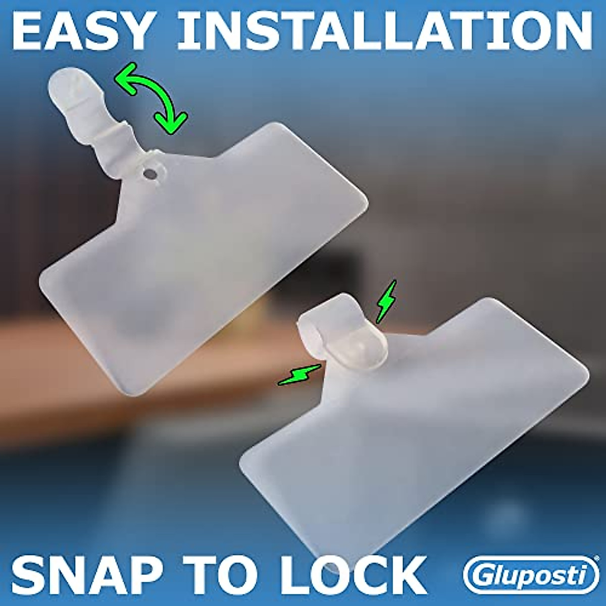 25 Clear Plastic Wire Shelf Label Holders for Adhesive Labels, Professional Display Retail Price Tag Ticket Hanger Clips, Snap On Pantry Sign Label Holder for Wire Shelves & Baskets (3" W x 1.25" H)