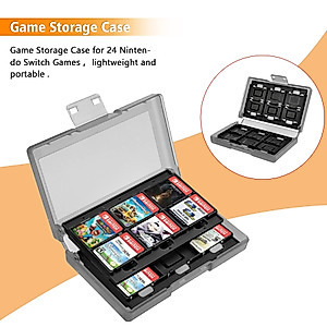 [21 in 1] Benazcap Accessories Kit Compatible with Nintendo Switch OLED, Travel Accessory Bundle with Carry Case Screen Protector Joy-con Grips & More
