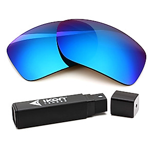 IKON LENSES Polarized Replacement Lenses For Maui Jim Peahi MJ202 Sunglasses (Ice Blue)