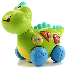 fisca Baby Toys Musical Walking Dinosaur for Babies & Toddlers, Preschool Learning Educational Toys with Lights and Music