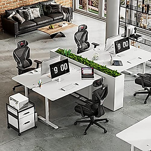 EUREKA ERGONOMIC White Gaming Desk, 60 Inch Large Home Office Computer Desk with Free Mouse Pad, I Shaped PC Gamer Students Teens Study Writing Table Laptop Sturdy Modern Workstation, Easy To Assemble