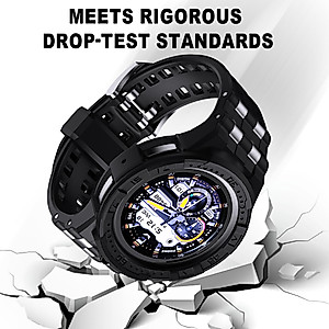 T-ENGINE Case Compatible with Samsung Galaxy Watch 5 Pro Band with Case for Galaxy 5 Pro 45mm 2022 Men