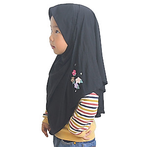 Modest Beauty One piece Baby Kids Muslim Islamic Scarf Hijab for 3-8 Years Old Little Girls Ready to Wear