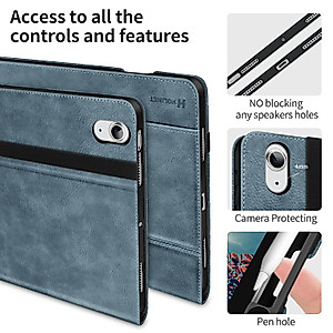 H HOLIMET Case for iPad Air 11 inch 2024 (M2)/iPad Air 4th/5th Generation 10.9-inch with Pencil Holder Pocket Typing Angle Auto Sleep/Wake Muti-Stand Vegan Leather