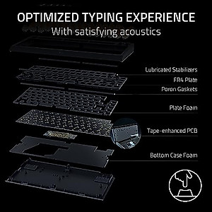 Razer BlackWidow V4 75% Mechanical Gaming Keyboard: Hot-Swappable Design - Compact & Durable - Orange Tactile Switches - Chroma RGB - MF Roller & Media Keys - Comfortable Wrist Rest - Black