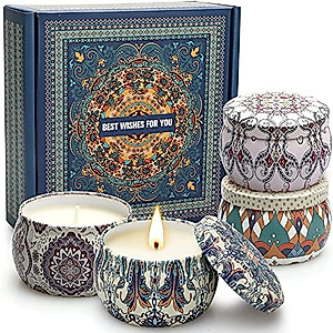 Candles Gifts for Women,4 Pack Scented Candles Clearance,120H Burning Aromatherapy Candles for Home Scented,Birthday Gifts for Women Soy Candles Gift Set for Christmas, Thanksgiving,ect
