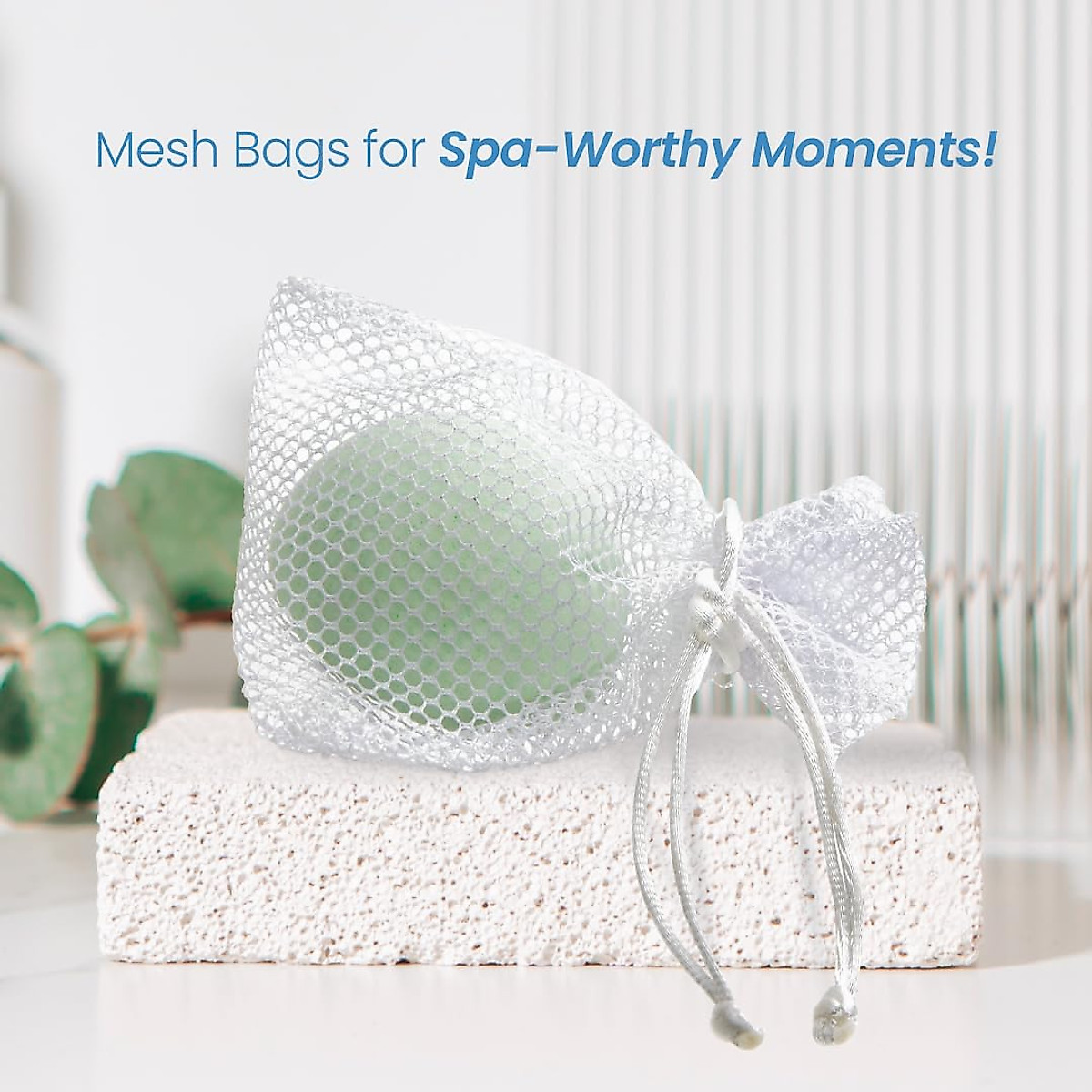 Ginger Lily Farms Botanicals Shower Blast Mesh Bag, Extends The Life Of Shower Blast, White, 12 Count