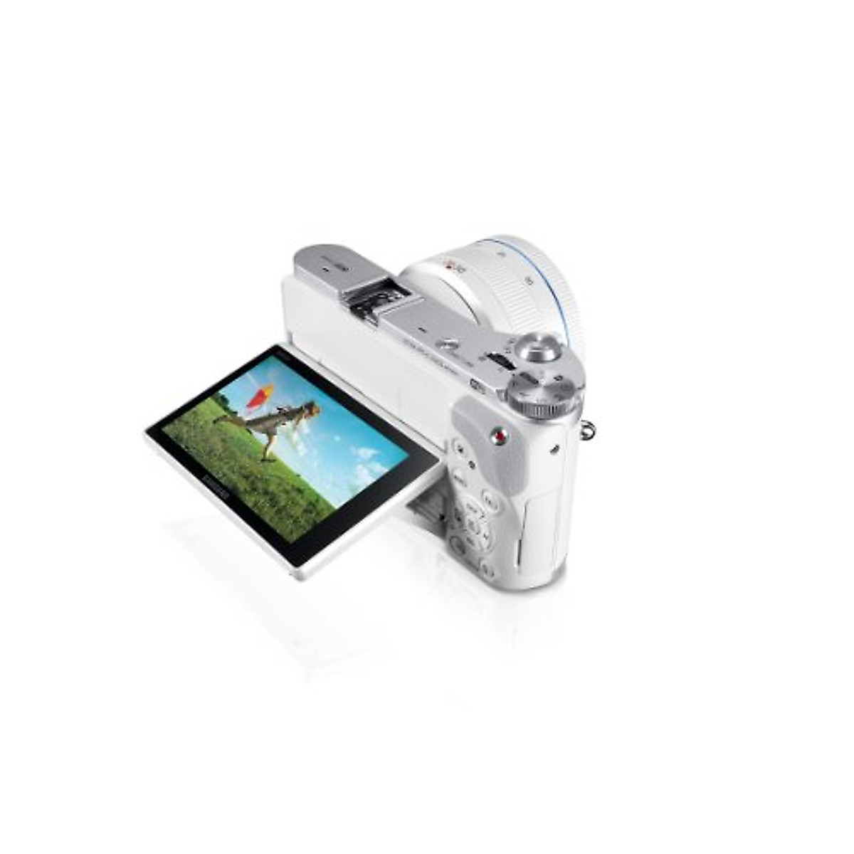 Samsung NX300 20.3MP CMOS Smart WiFi Mirrorless Digital Camera with 20-50mm Lens and 3.3" AMOLED Touch Screen (White)