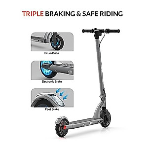 5TH WHEEL M1 Electric Scooter - 13.7 Miles Range & 15.5 MPH, 500W Peak Motor, 8" Inner-Support Tires, Triple Braking System, Foldable Electric Scooter for Adults and Teens, iF Design Award Winner