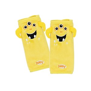 Nuby Car Seat StrapCovers 2 Pack, Yellow Monster