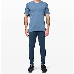 lululemon Men's Metal Vent Tech Short Sleeve Crew 2.0 T-Shirt (Midnight Shadow/Tempest Blue, XL)