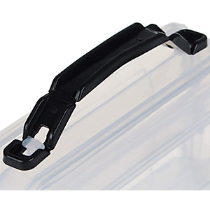 LESOVI Double Sided Fishing Tackle Box 14 Compartments Visible Hard Plastic Clear Fishing Lure Bait Squid Jig Minnows Hooks Accessory Storage Case Container