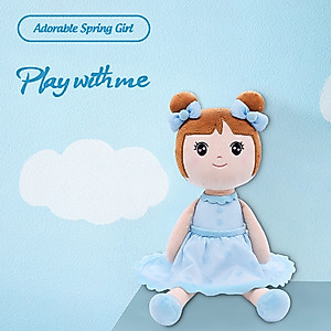 Conzy Stuffed Baby Doll Gifts for Girl 44CM Super Soft Buddy Cuddly Baby Girl Plush Toy Gifts wtih Gift Bag 17.3 Inches in Standing (Pink)